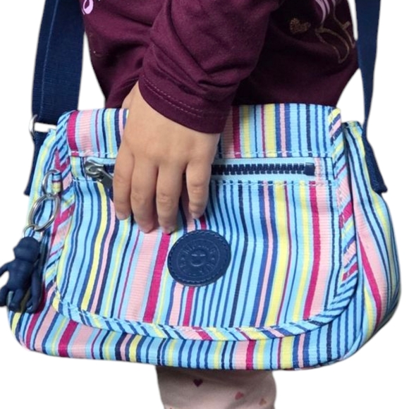 Kipling | Accessories | Colorful Striped Crossbody Bag | Poshmark